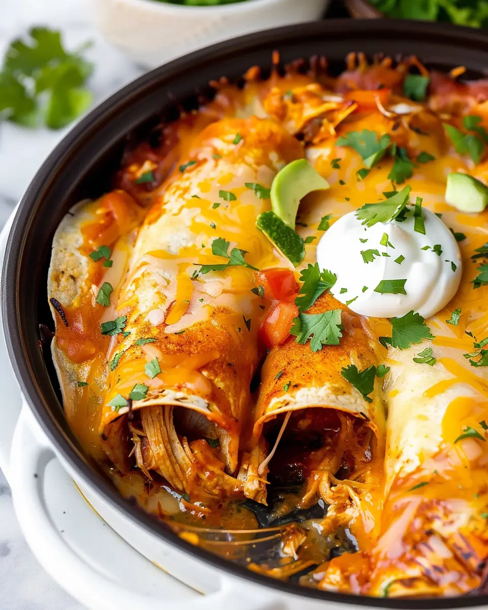 slow cooker chicken enchiladas