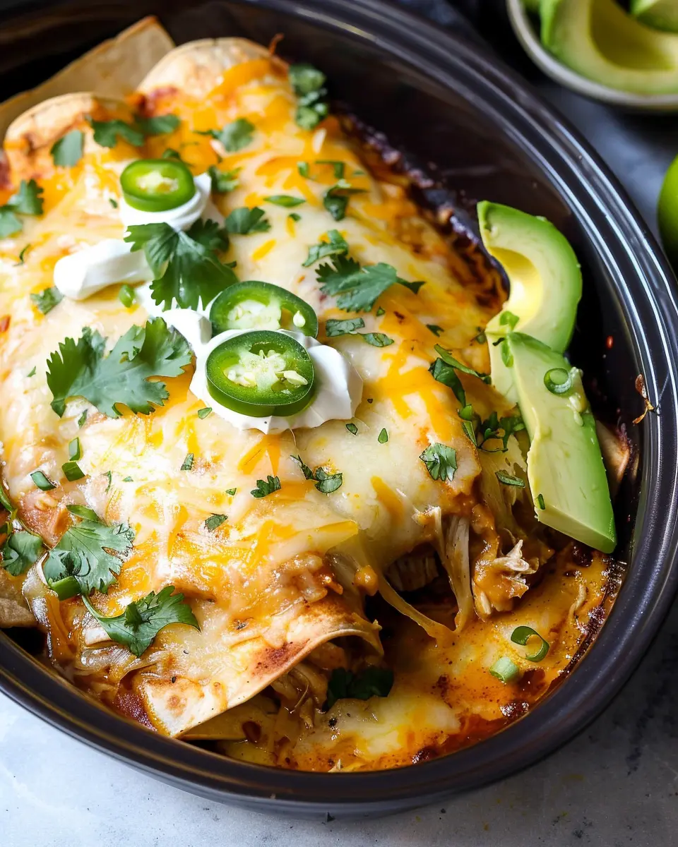 slow cooker chicken enchiladas