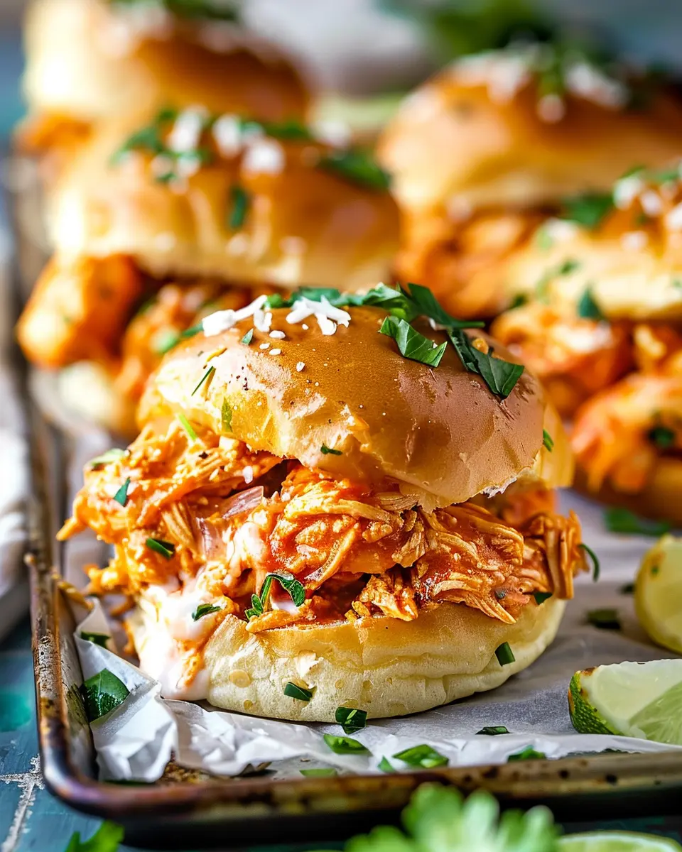 easy buffalo chicken sliders