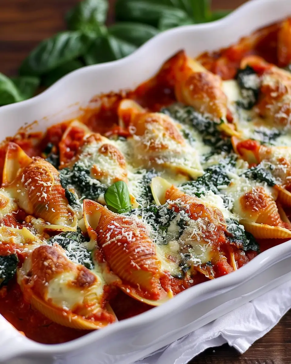 spinach and ricotta stuffed shells recipe